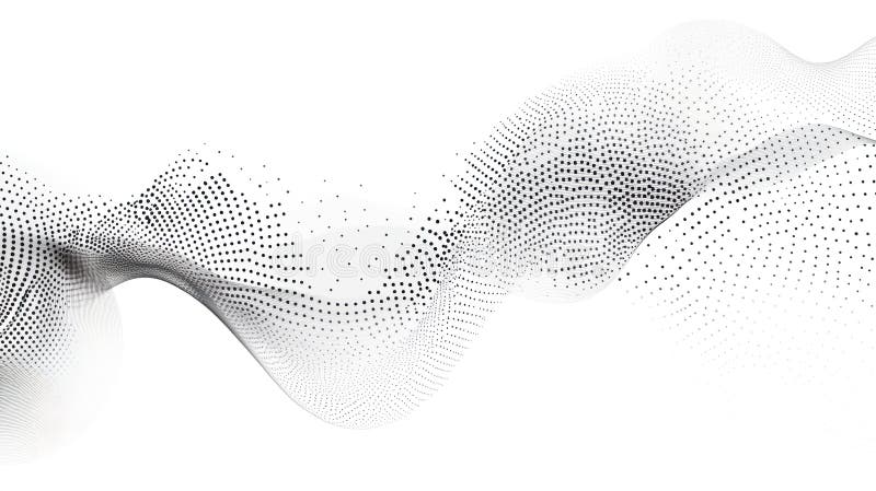 Monochrome Geometric Halftone Gradient with Smooth Waves and Varied Dot ...