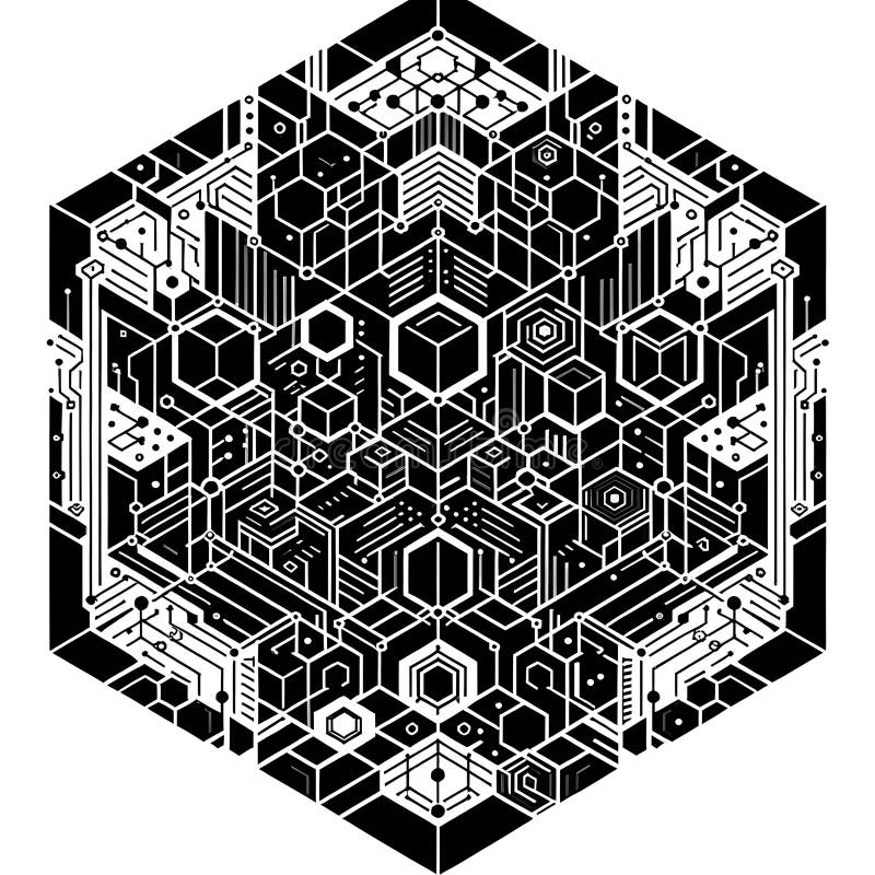 Black White Matrix Patterns Stock Illustrations – 155 Black White ...