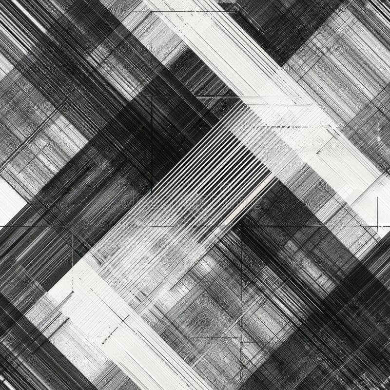 Monochrome Geometric Patterns and Textures in Abstract Design Stock ...