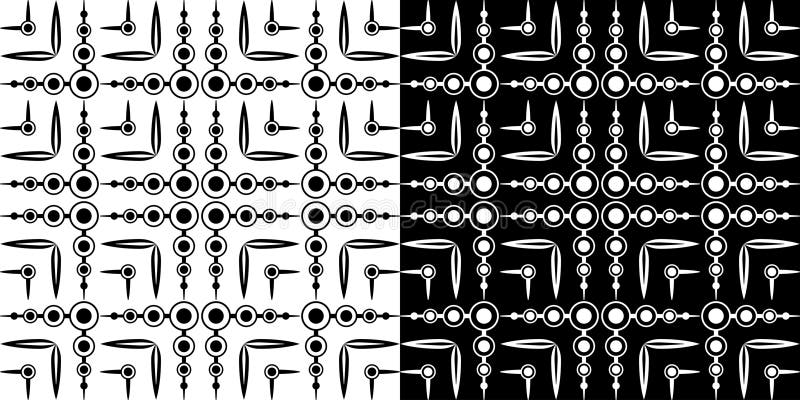 Monochrome Geometric Seamless Pattern. Black and White Squares with a ...