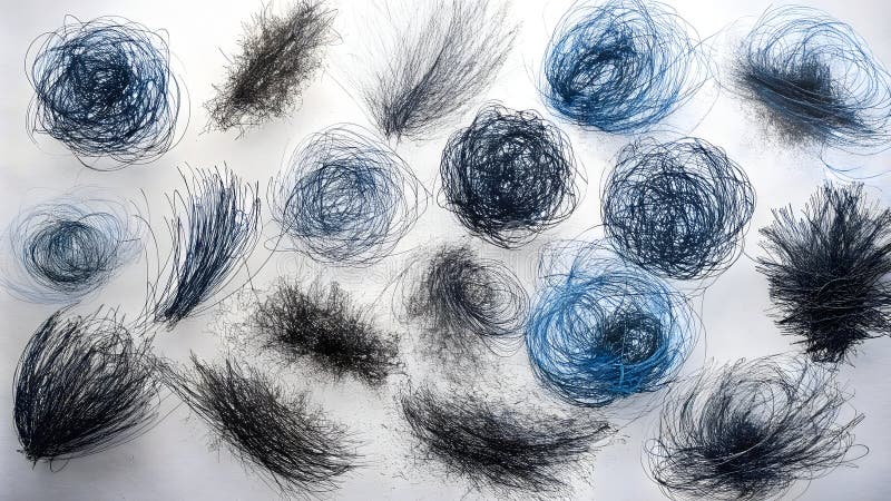 Monochrome Grunge Scribbles. Freehand Drawing with Pen. Stock ...