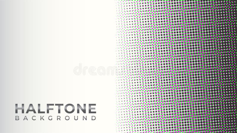 Monochrome Halftone Background Design Template with Editable Text Style ...