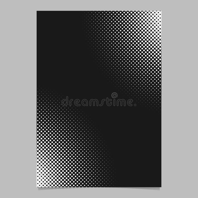 Monochrome Halftone Dot Pattern Flyer Template - Vector Brochure Background Stock Vector ...