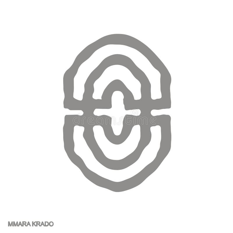 Monochrome Icon with Adinkra Symbol Mmara Krado Stock Vector ...
