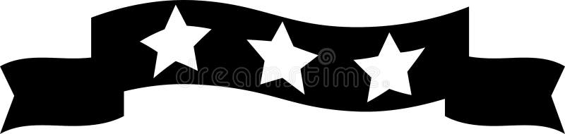 Illustration of a Three Star Red Title Ribbon Stock Vector ...