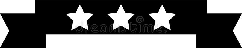 Illustration of a Three Star Red Title Ribbon Stock Vector ...