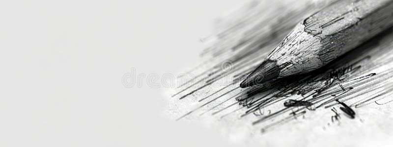 A Monochrome Image of a Pen Atop Paper with Water Droplets Stock ...