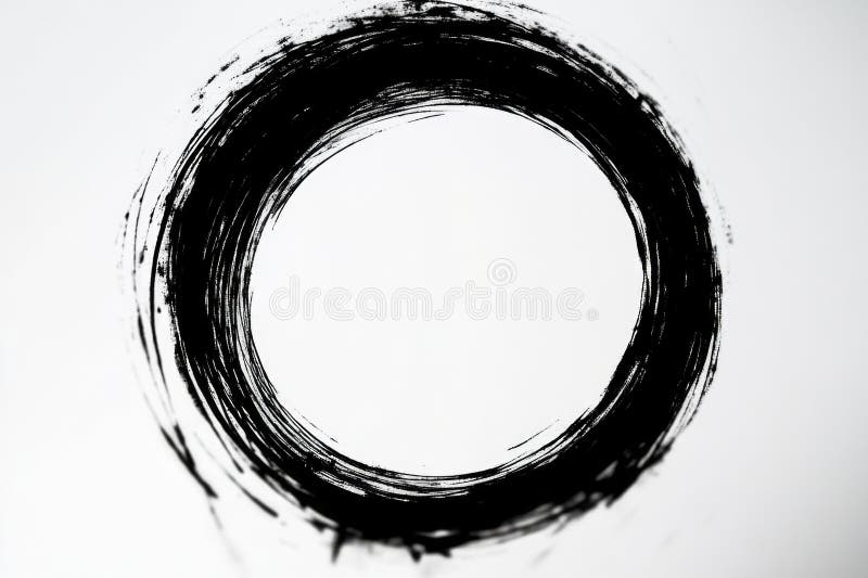A Monochrome Image of a Single Circle, Can Be Used As a Design Element ...