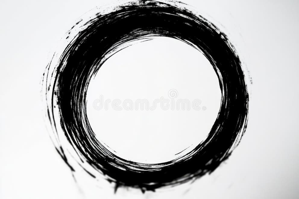 A Monochrome Image of a Single Circle, Can Be Used As a Design Element ...