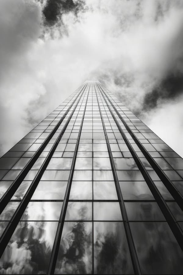 Monochrome Image of a Towering Building. Suitable for Architectural ...