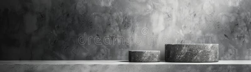 Monochrome Image of Two Cylindrical Objects of Varying Heights Placed ...