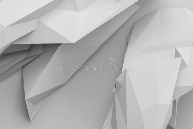 Monochrome Image of White and Light Gray Triangular Shapes, Polygonal ...