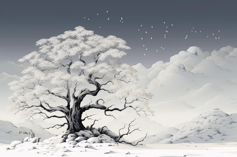 Stylized Birds Tree Stock Illustrations – 1,287 Stylized Birds Tree ...