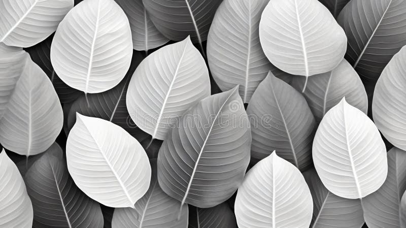 Monochrome Leaf Background Texture Closeup Grey High Quality Image ...