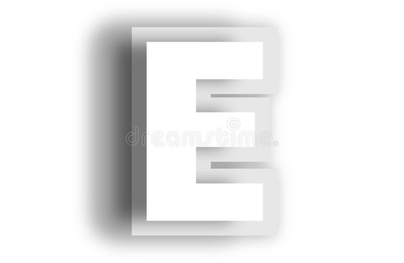 Monochrome Letter Series with Letter E Stock Illustration ...