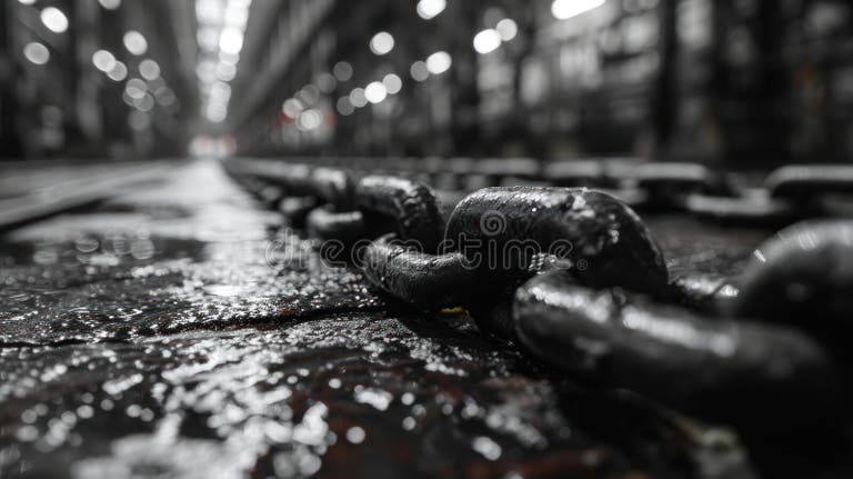 Monochrome Links: Abstract Chain Composition Stock Image - Image of ...