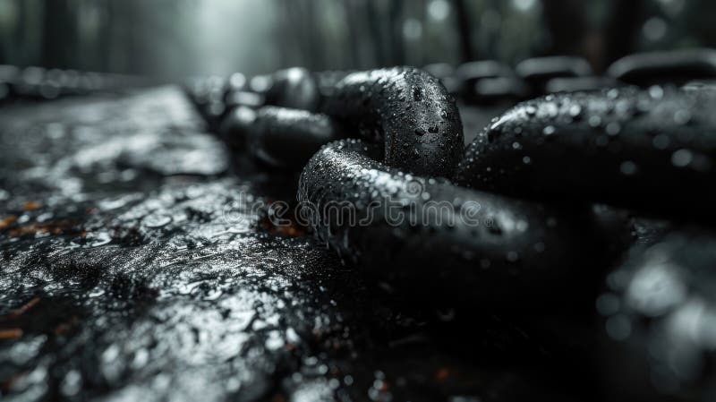 Monochrome Links: Abstract Chain Composition Stock Photo - Image of ...