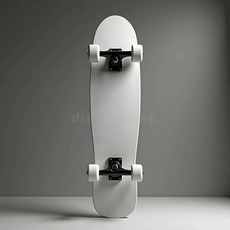 Monochrome Luxe: Skateboard Studio Setup with Smooth Front View Stock ...