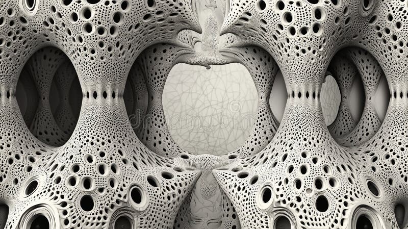 Monochrome Maze of Geometric Patterns with Depth and Texture Stock ...