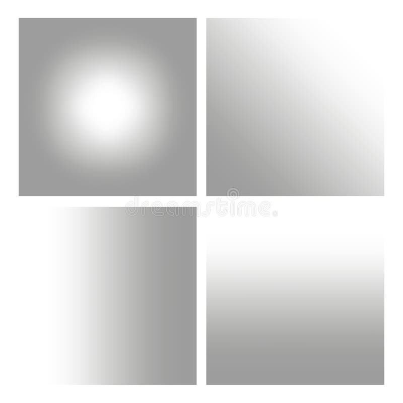 Monochrome Metal Gradient Set. EPS 10 Stock Vector - Illustration of ...