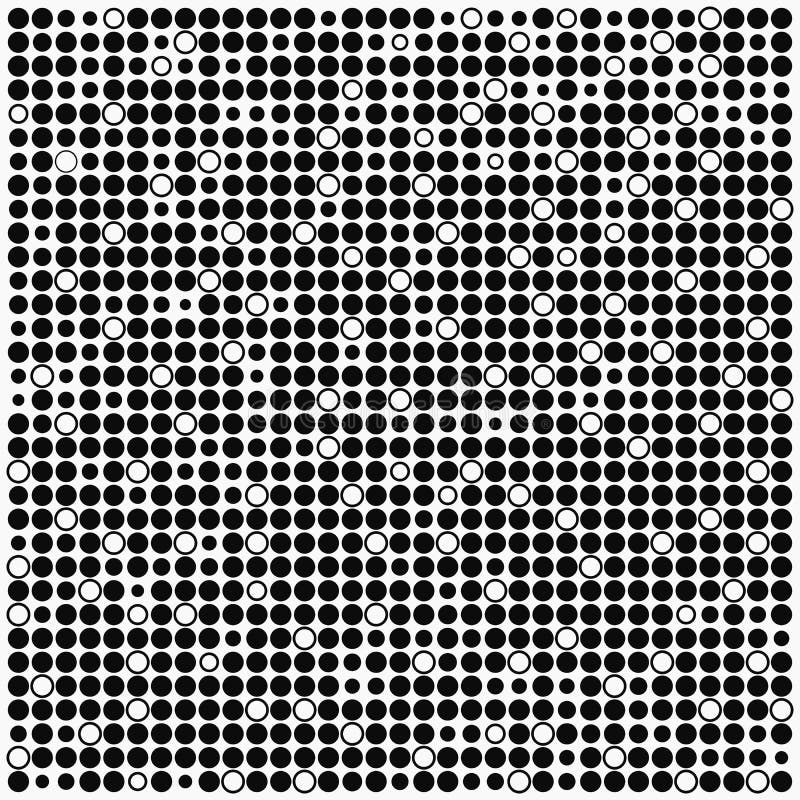 Monochrome Minimal Background with Black and White Dots Stock Vector ...