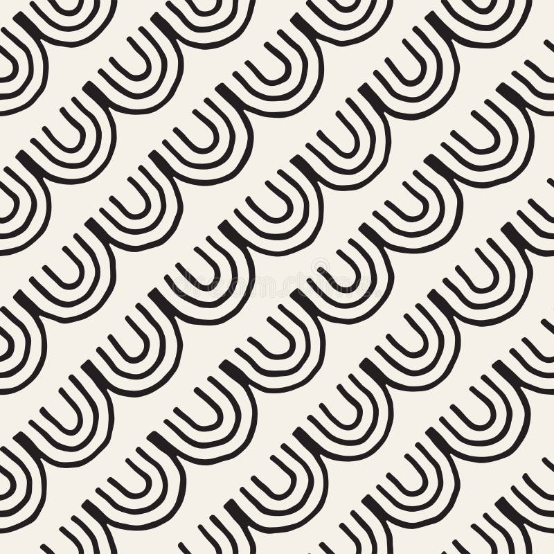 Seamless Black White Arc Lines Stock Illustrations – 2,125 Seamless ...