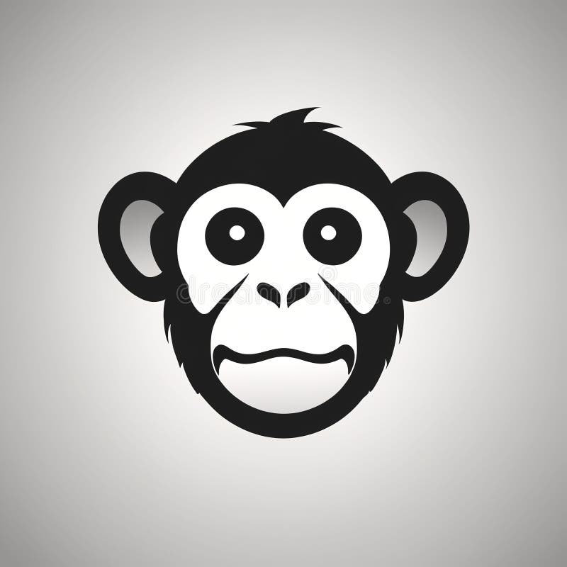 Monochrome Monkey Icon Set in Vector Minimalist and Timeless Stock ...
