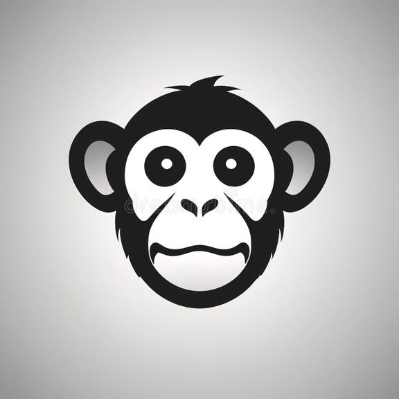 Monochrome Monkey Icon Set in Vector Minimalist and Timeless Stock ...