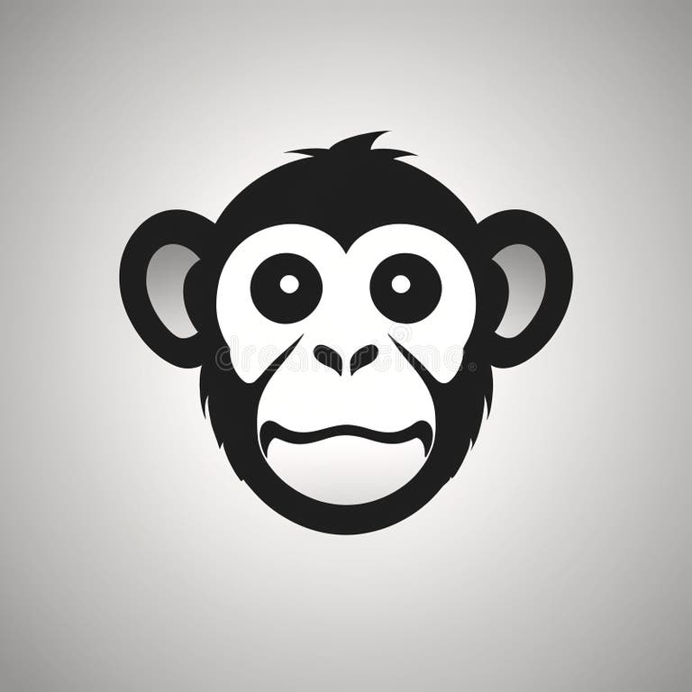 Monochrome Monkey Icon Set in Vector Minimalist and Timeless Stock ...
