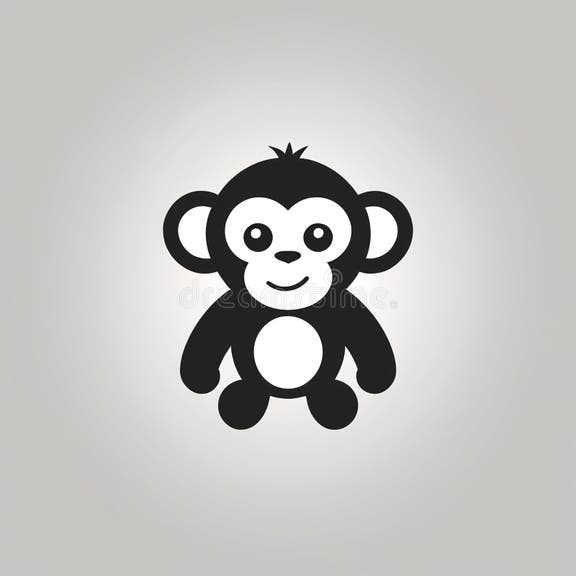 Monochrome Monkey Icon Set in Vector Minimalist and Timeless Stock ...