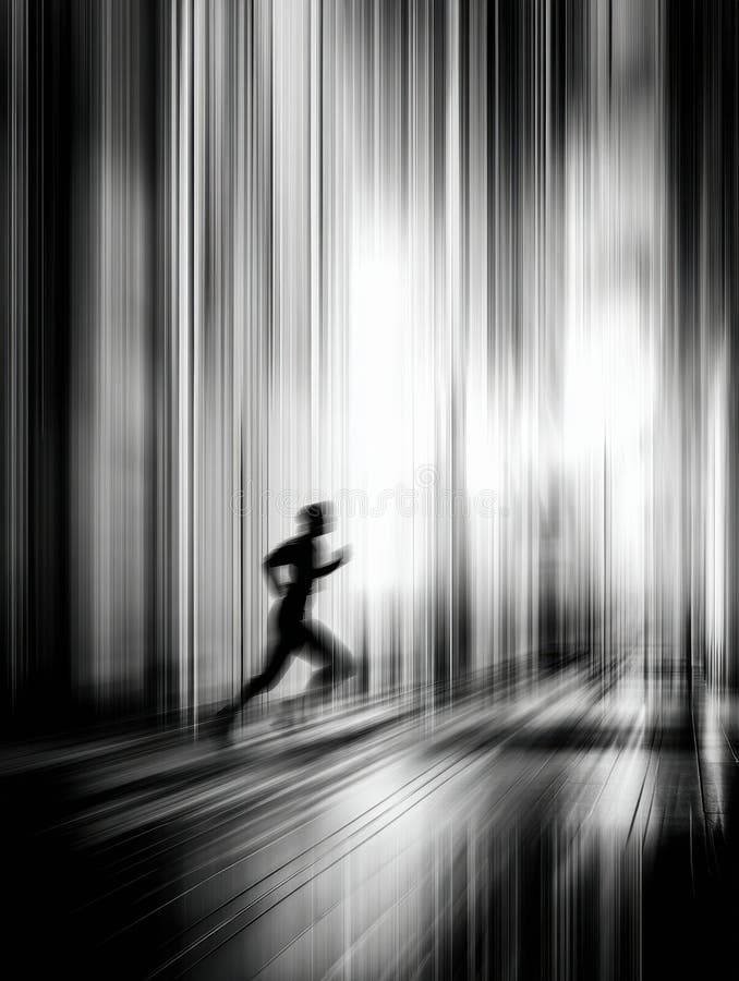 Monochrome Motion Blur Captures the Essence of a Fast Runner in an ...