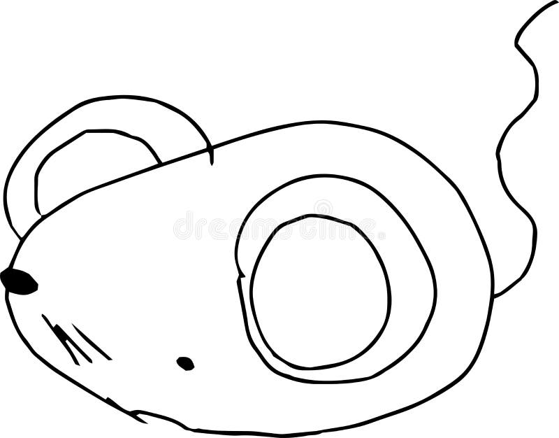 Monochrome Mouse Like a Childs Graffiti Stock Vector - Illustration of ...