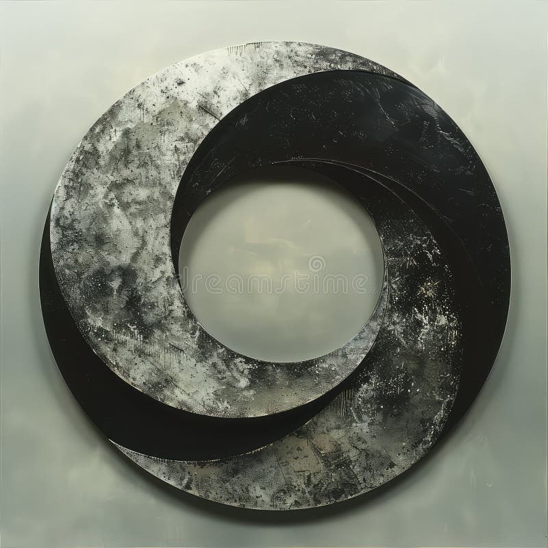 Monochrome Mystique: Enigmatic Circular Form Stock Image - Image of ...