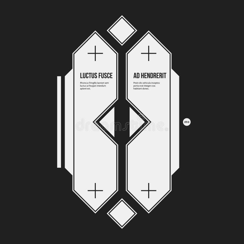 Monochrome Options Template in Strict Contrast Style Stock Vector ...