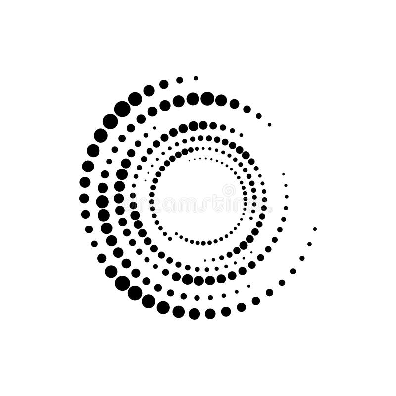 Halftone Circle Pattern, Border and Frame Design Stock Vector ...