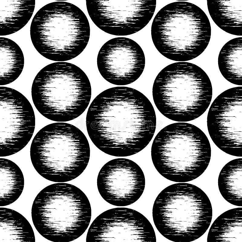 Monochrome Pattern with Grunge Circles Stock Vector - Illustration of ...