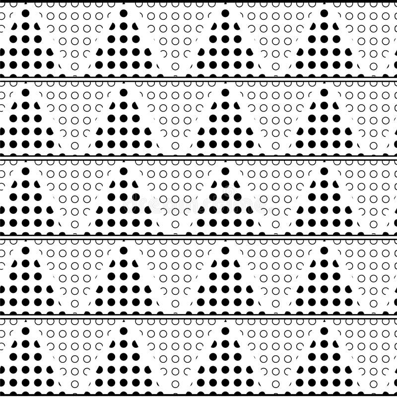 Monochrome Pattern of Triangles with Dots Stock Vector - Illustration ...