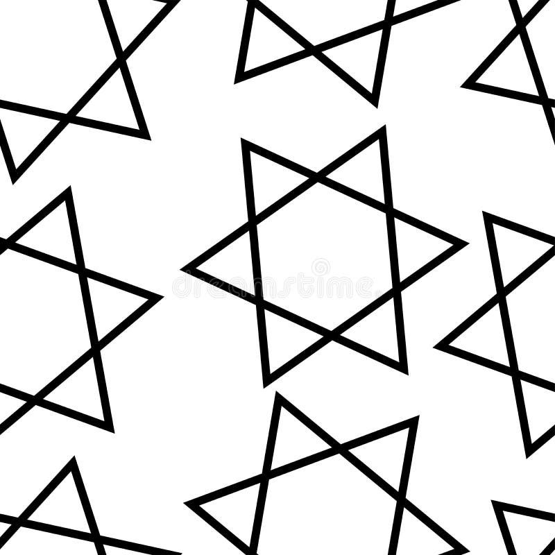 Monochrome Pentagram Seamless Japanese Pattern Stock Vector ...