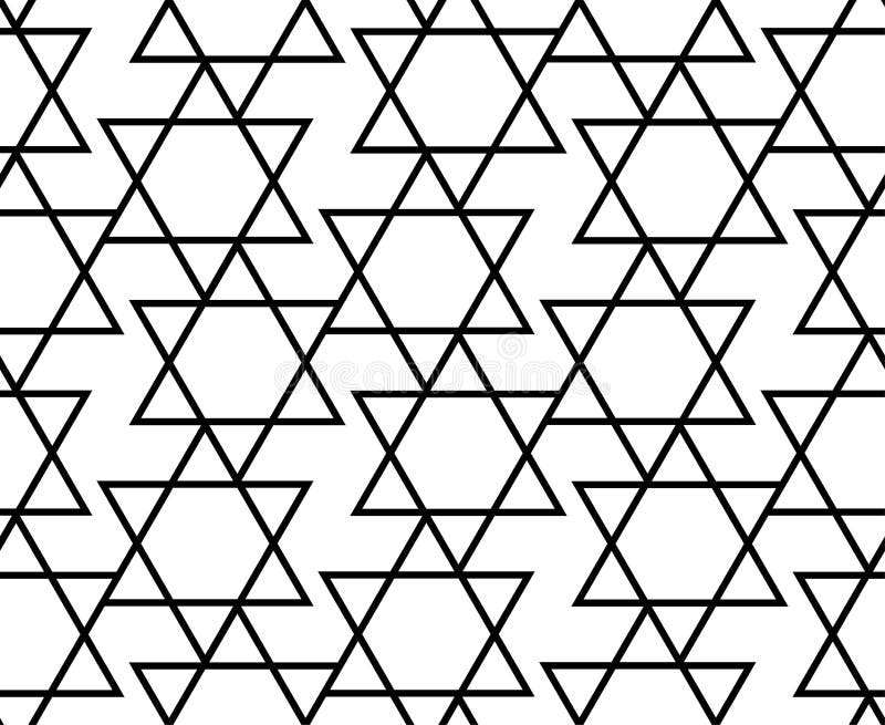 Monochrome Pentagram Seamless Japanese Pattern Stock Vector ...