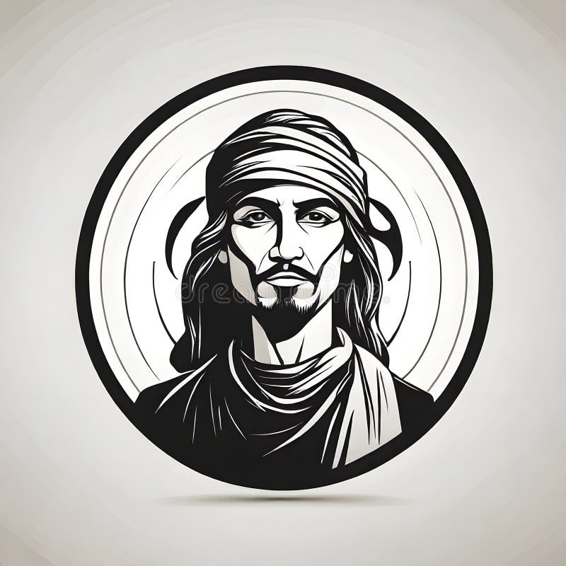 Monochrome People Head Logo Stock Illustration - Illustration of face ...