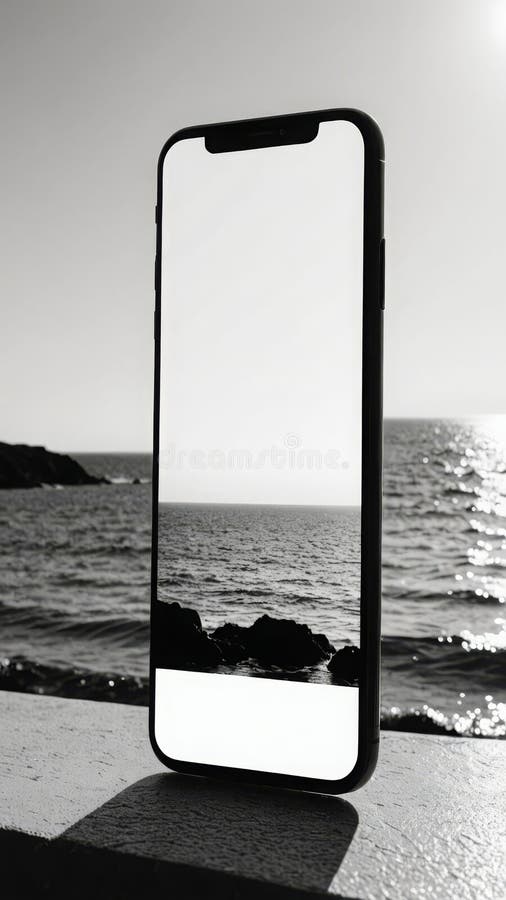 Monochrome Phone Sea Blank Display Stock Photos - Free & Royalty-Free ...