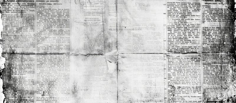 Monochrome Photo of a Newspaper with a Border in a Building Facade ...