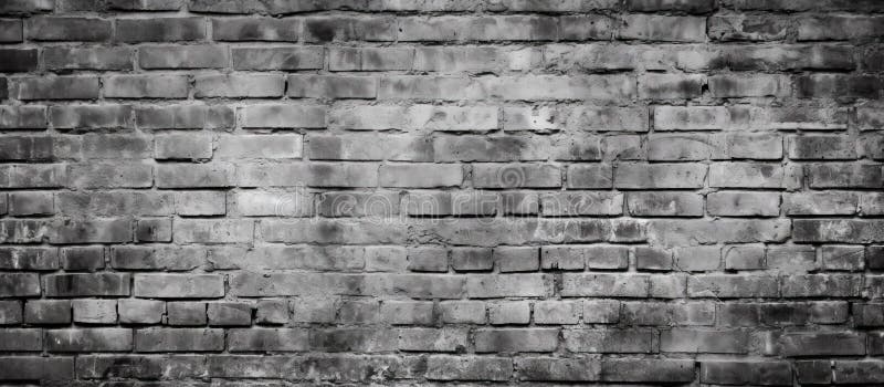 Monochrome Photo of a Brick Wall with Rectangular Patterns Stock Image ...