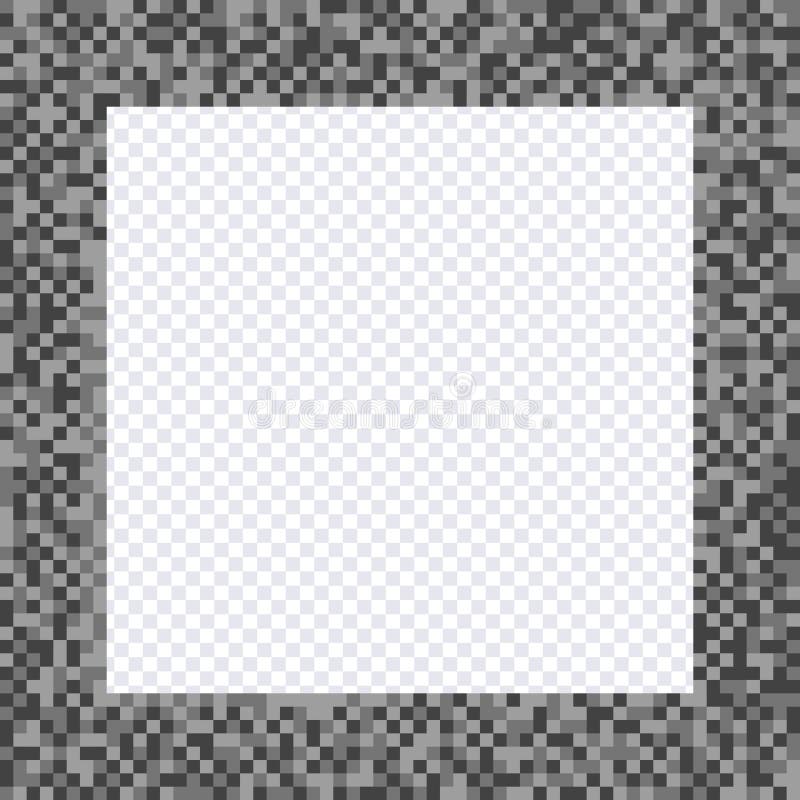 Monochrome Pixel Frame, Borders Stock Vector - Illustration of disco ...