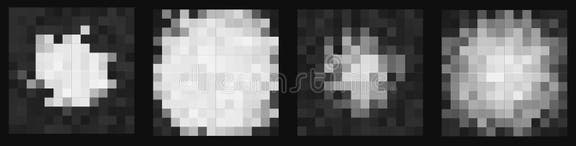 Monochrome Pixelate Censor Blur Effects Set for Pixel-Based Censorship ...