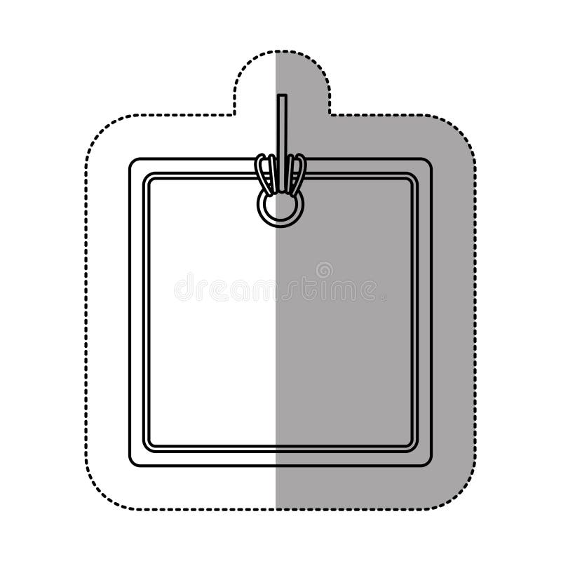 Monochrome Price Tag Sticker with Middle Shadow with Square Shape Stock ...