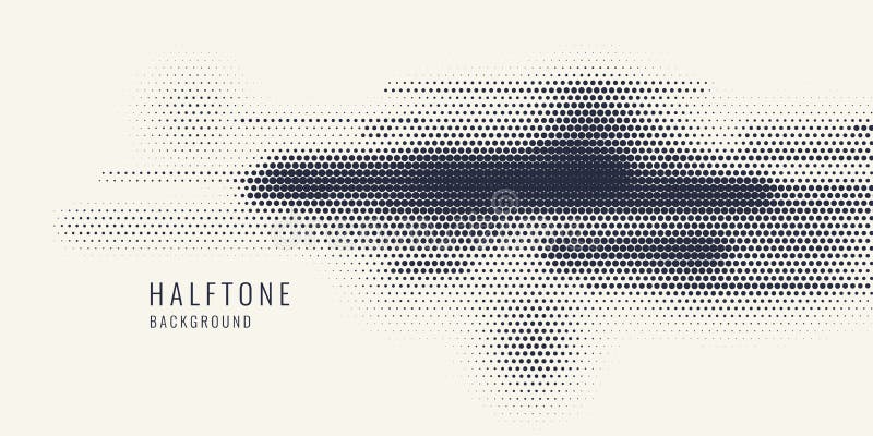 Monochrome Printing Raster, Abstract Vector Halftone Background. Black ...