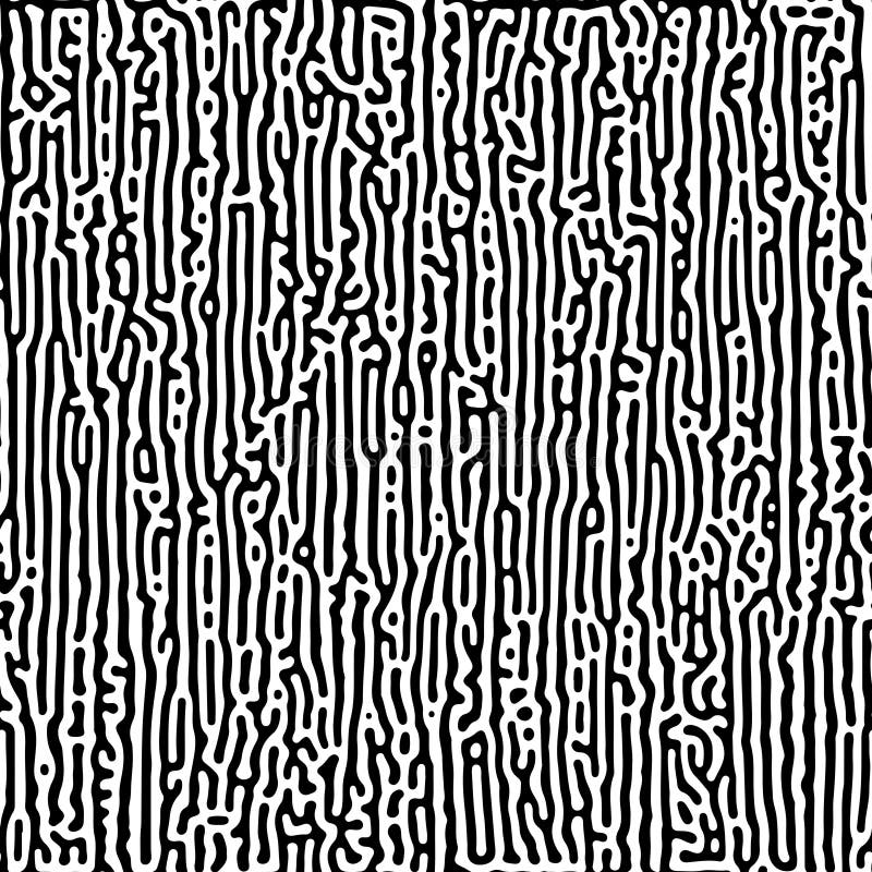 Monochrome Reaction Diffusion Seamless Pattern. Stock Vector ...