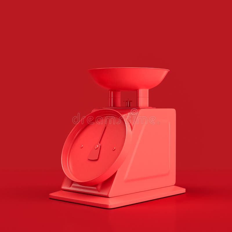 Red Kitchen Scale 3d Rendering Stock Illustrations – 40 Red Kitchen ...