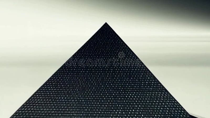 Monochrome Rotating Pyramid on Soft Gradient Background Stock Video ...
